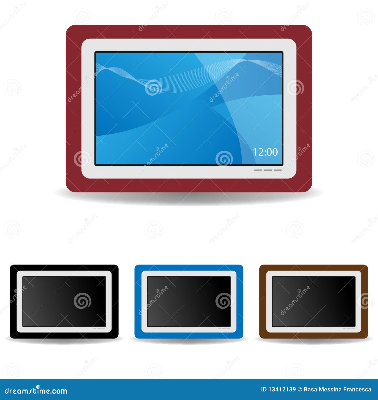 Digital photo frame stock vector. Illustration of elements - 13412139