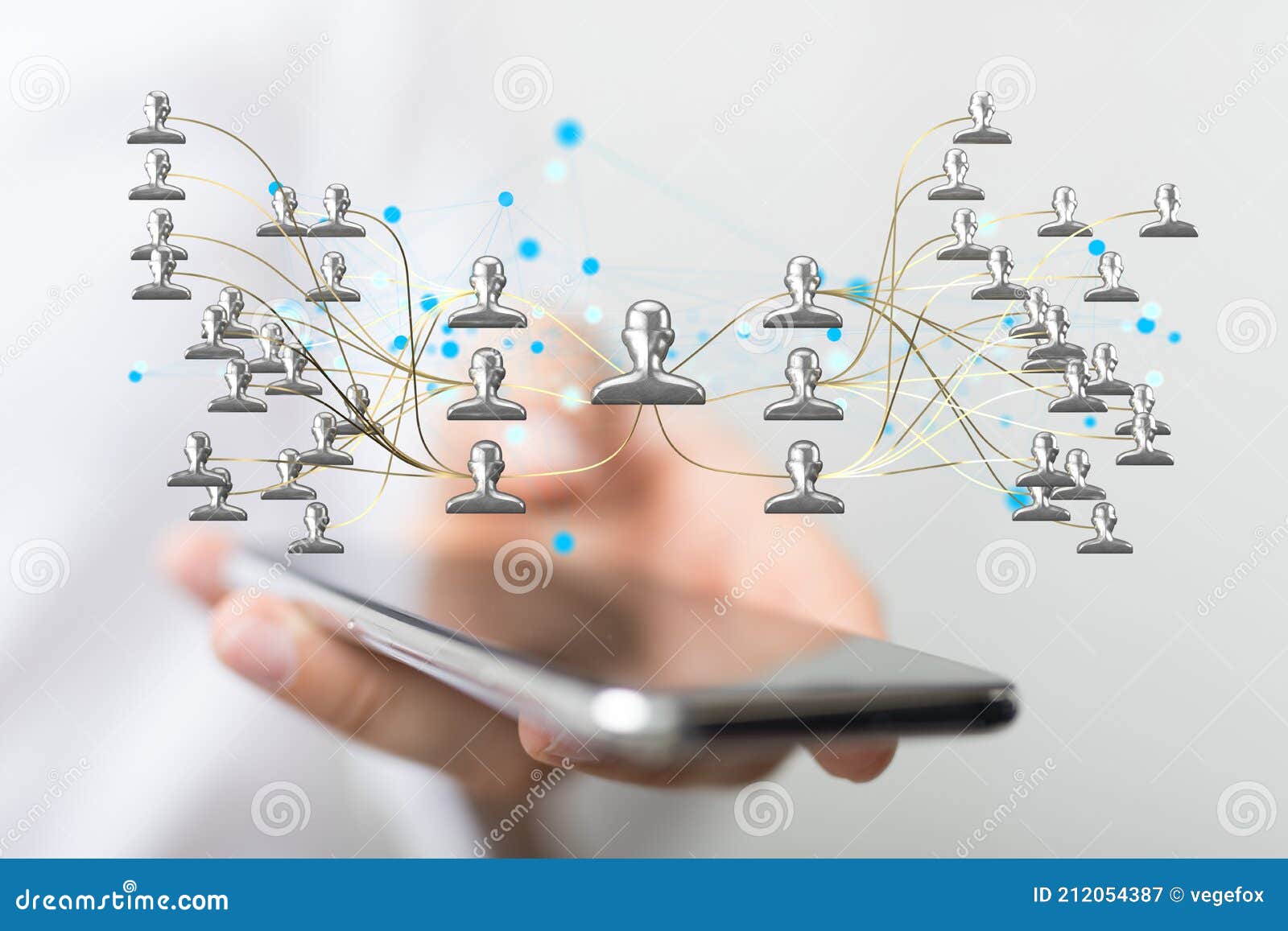 Digital Hierarchy Connection Team Group Net Stock Image - Image of ...