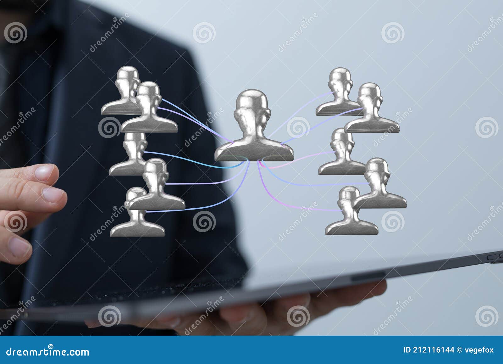 Hierarchy Connection Team Group Digital Stock Photo - Image of ...