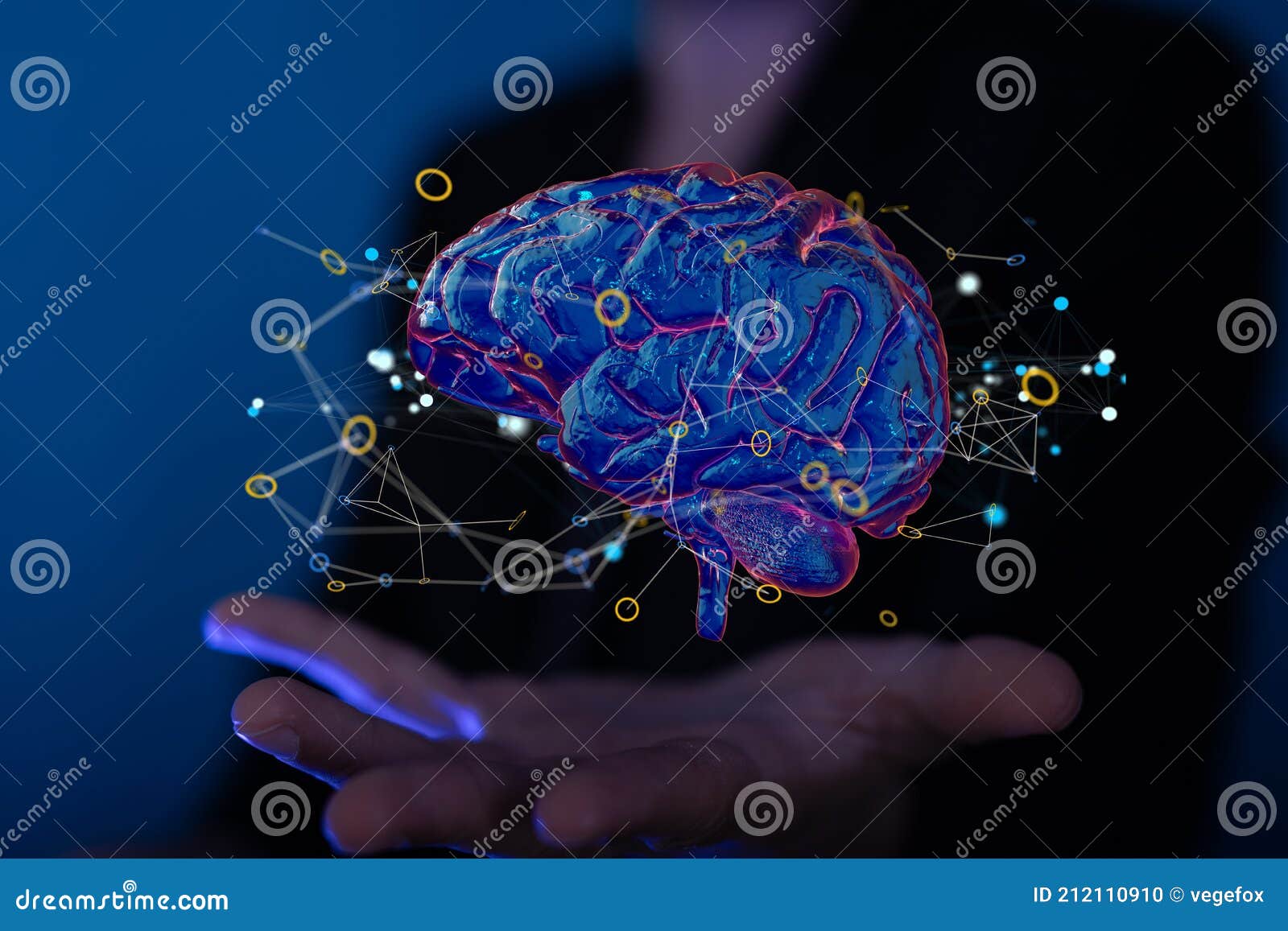 Think Creative Brain Network Neurogen Digital Stock Photo - Image of ...