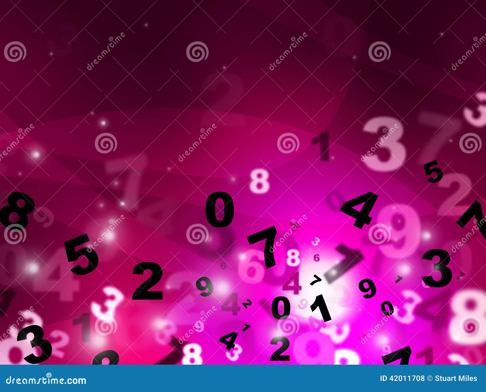 Digital Pink Represents High Tec and Mathematics Stock Photo - Image of ...