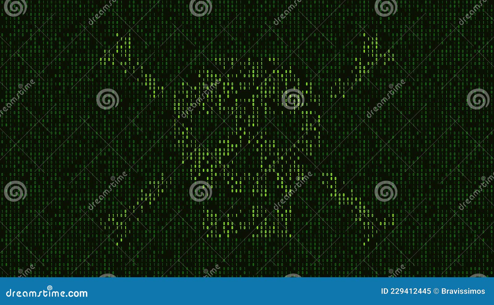 Digital Piracy Technology Computer Code. Skull Loop Stock Image - Image ...