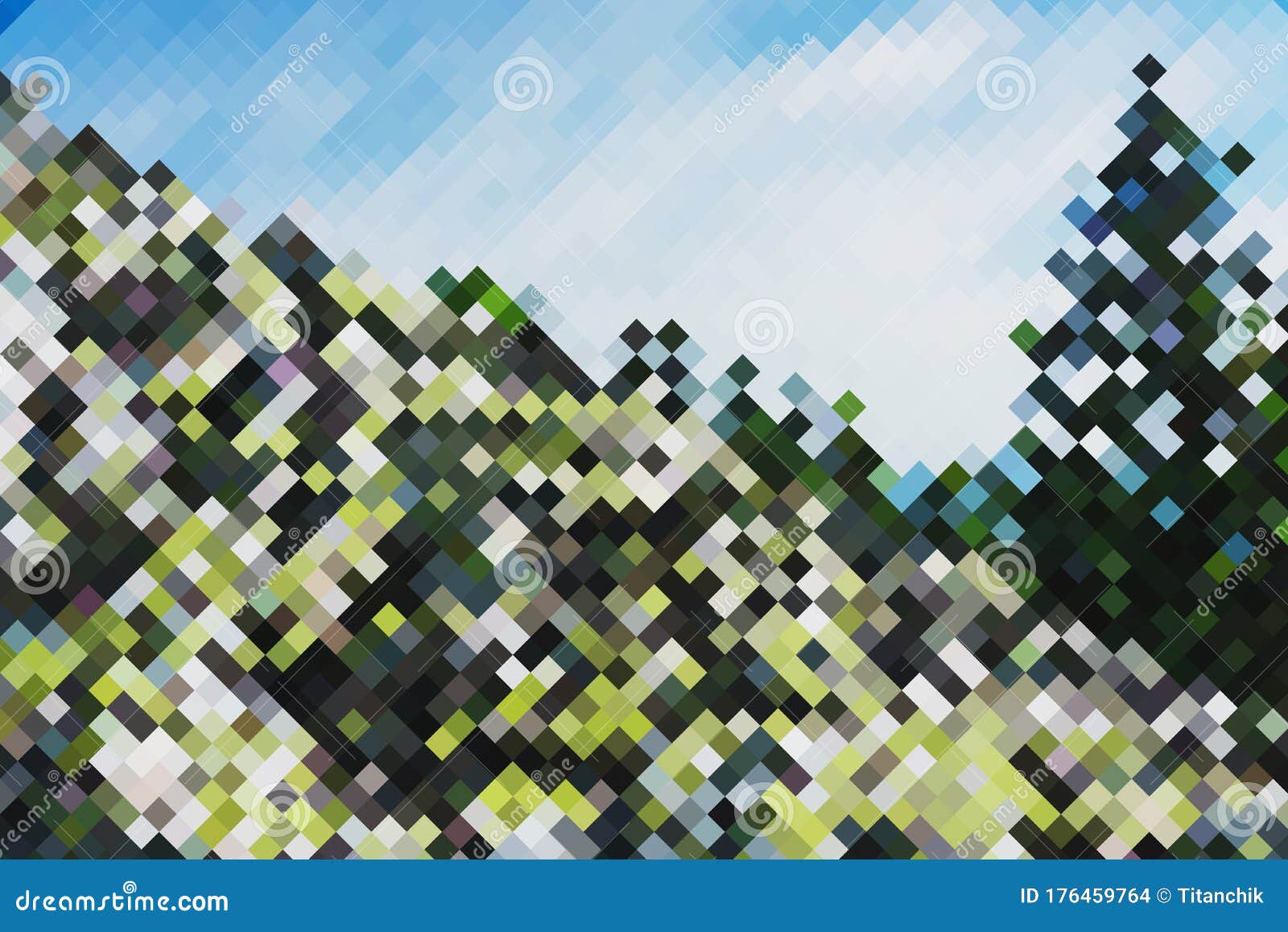 Digital Pixel- Art Decoration. Color Abstract Background Stock Photo ...