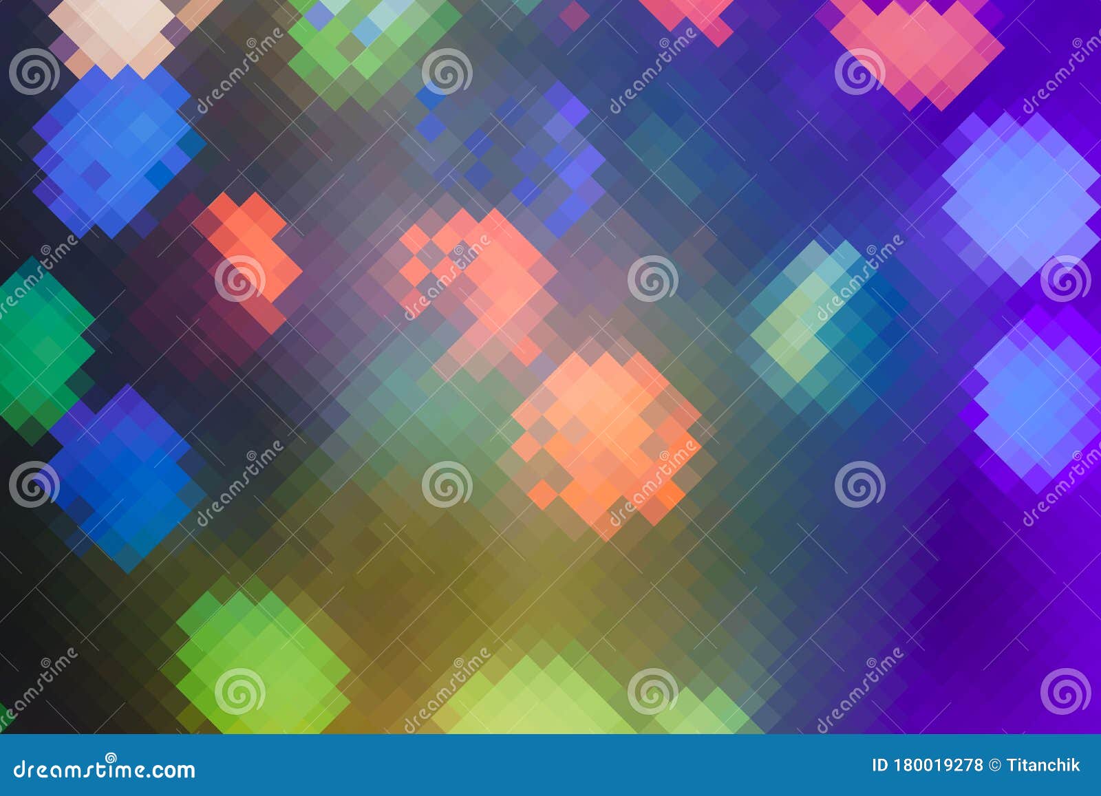 Digital Pixel- Art Decoration. Color Abstract Background Stock ...
