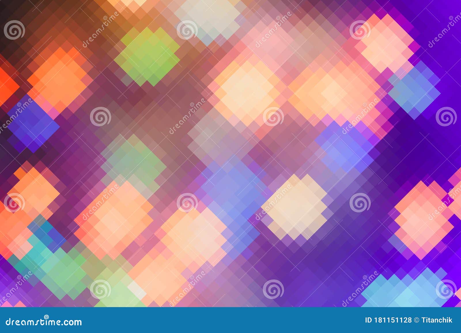 Digital Pixel- Art Decoration. Color Abstract Background Stock ...