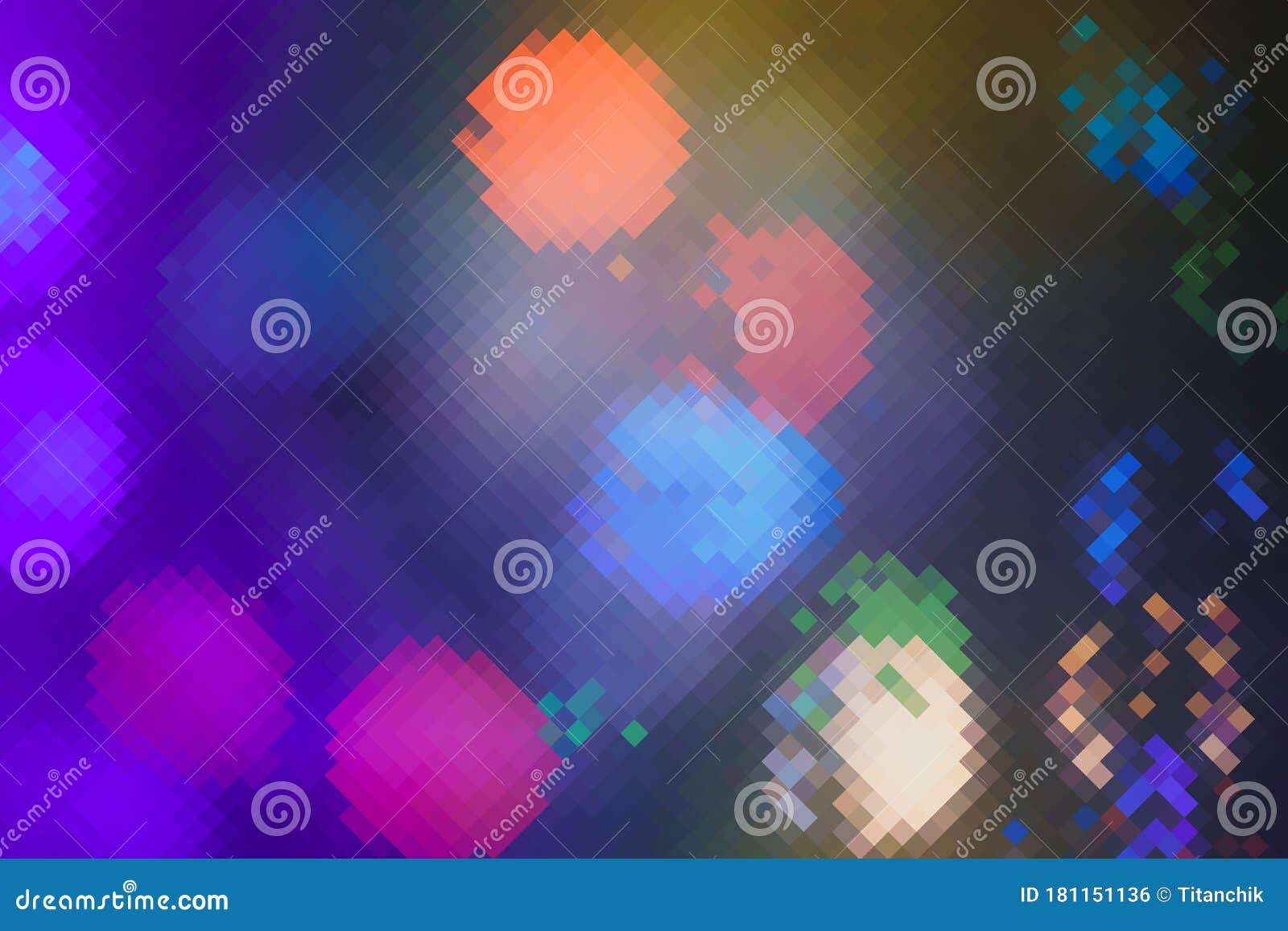 Digital Pixel- Art Decoration. Color Abstract Background Stock ...