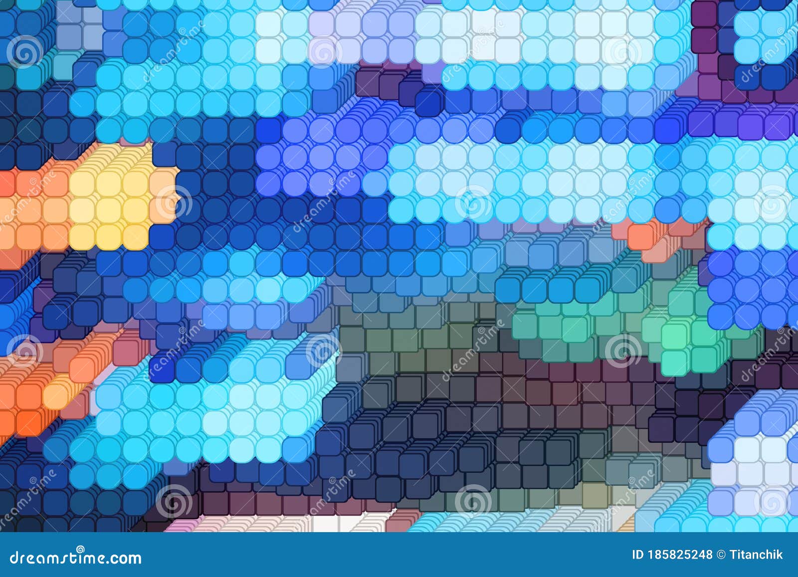 Digital Pixel- Art Decoration. Color Abstract Background Stock ...
