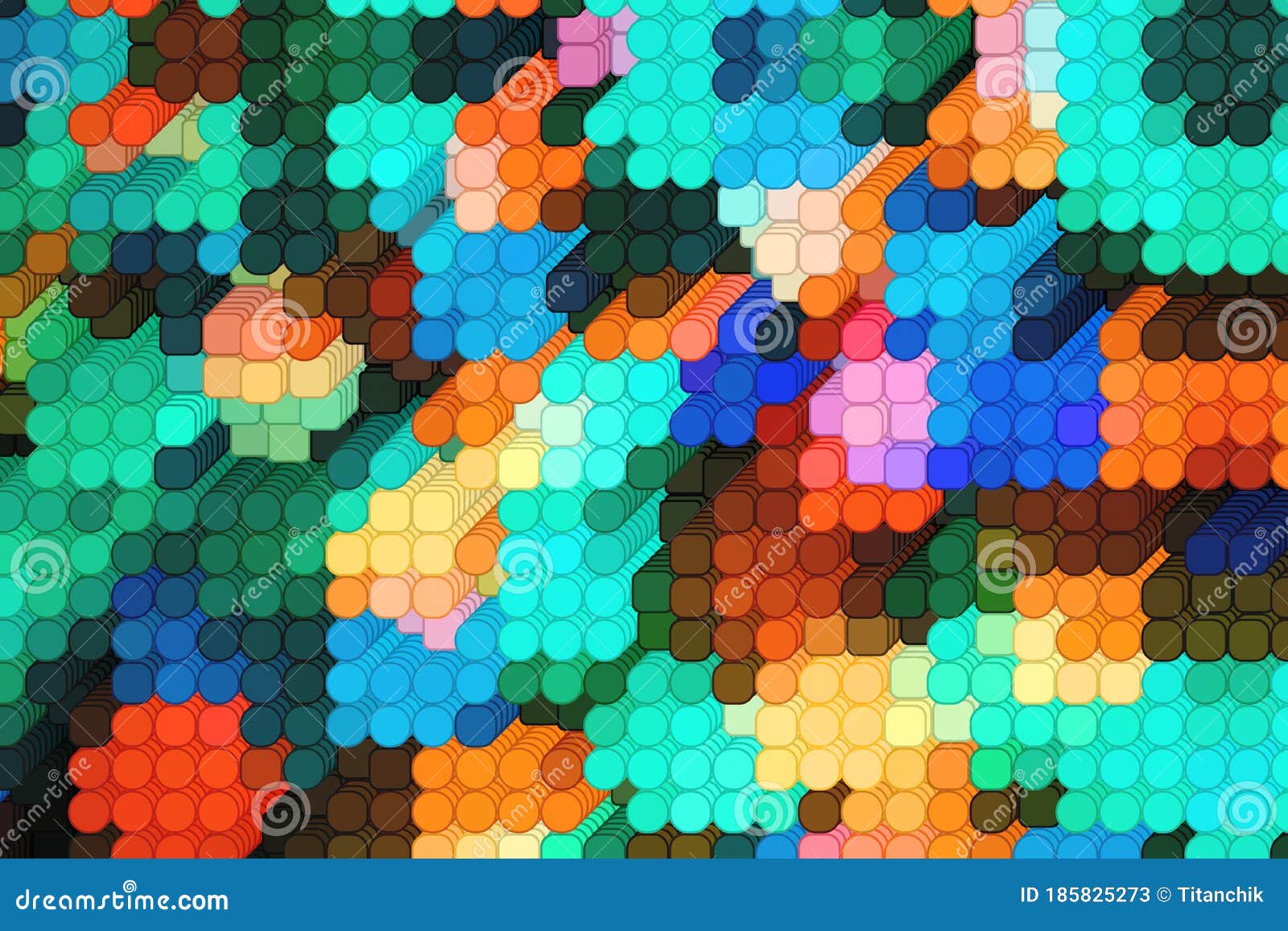 Digital Pixel- Art Decoration. Color Abstract Background Stock ...