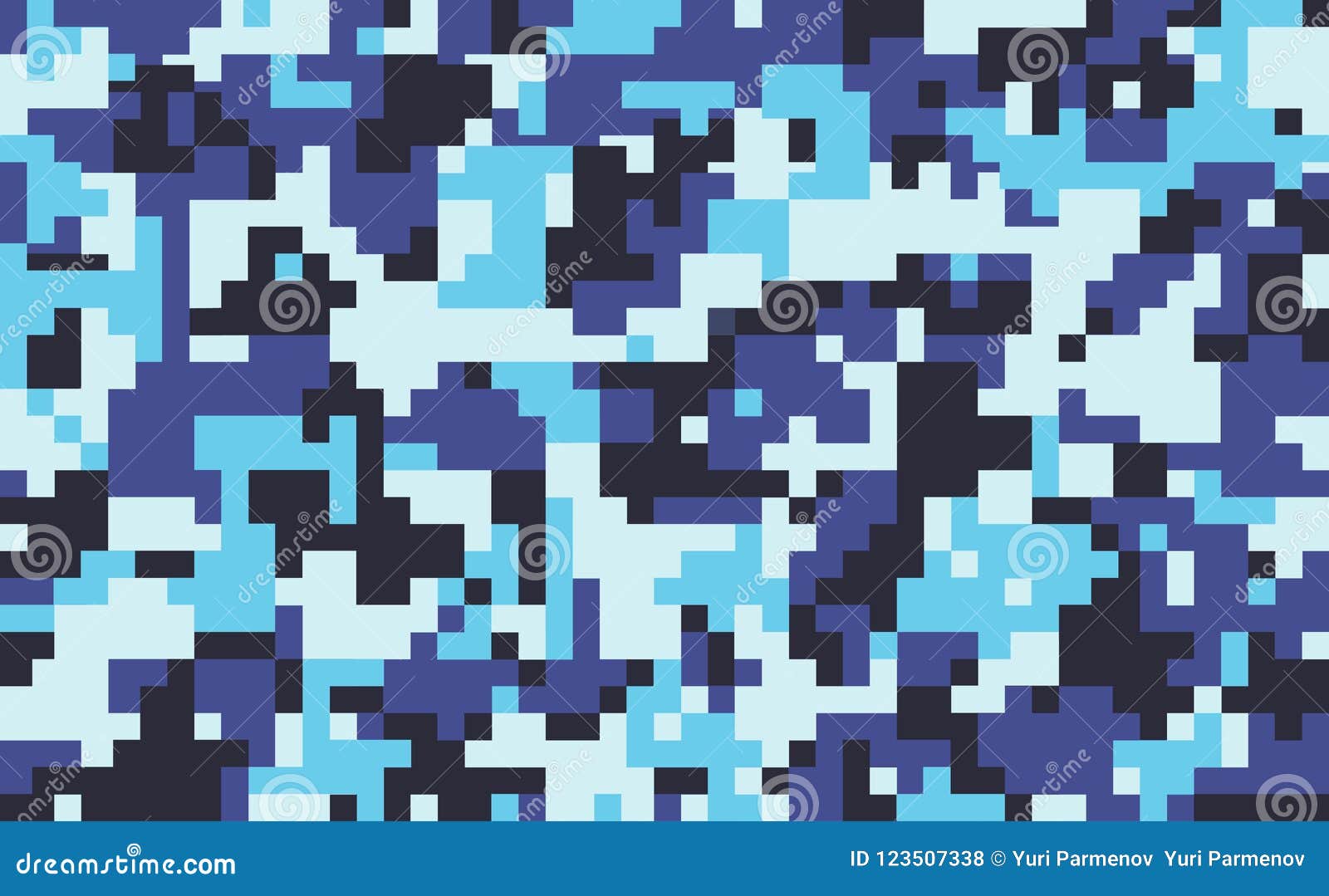 Digital Pixel Camouflage Pattern Background, Seamless Vector ...