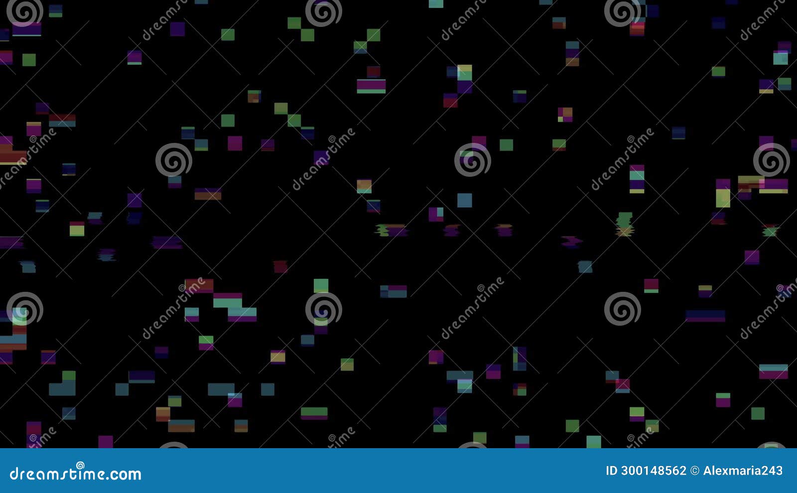 Digital Pixel Color Noise Glitch Effect. Damage To the Video Signal ...