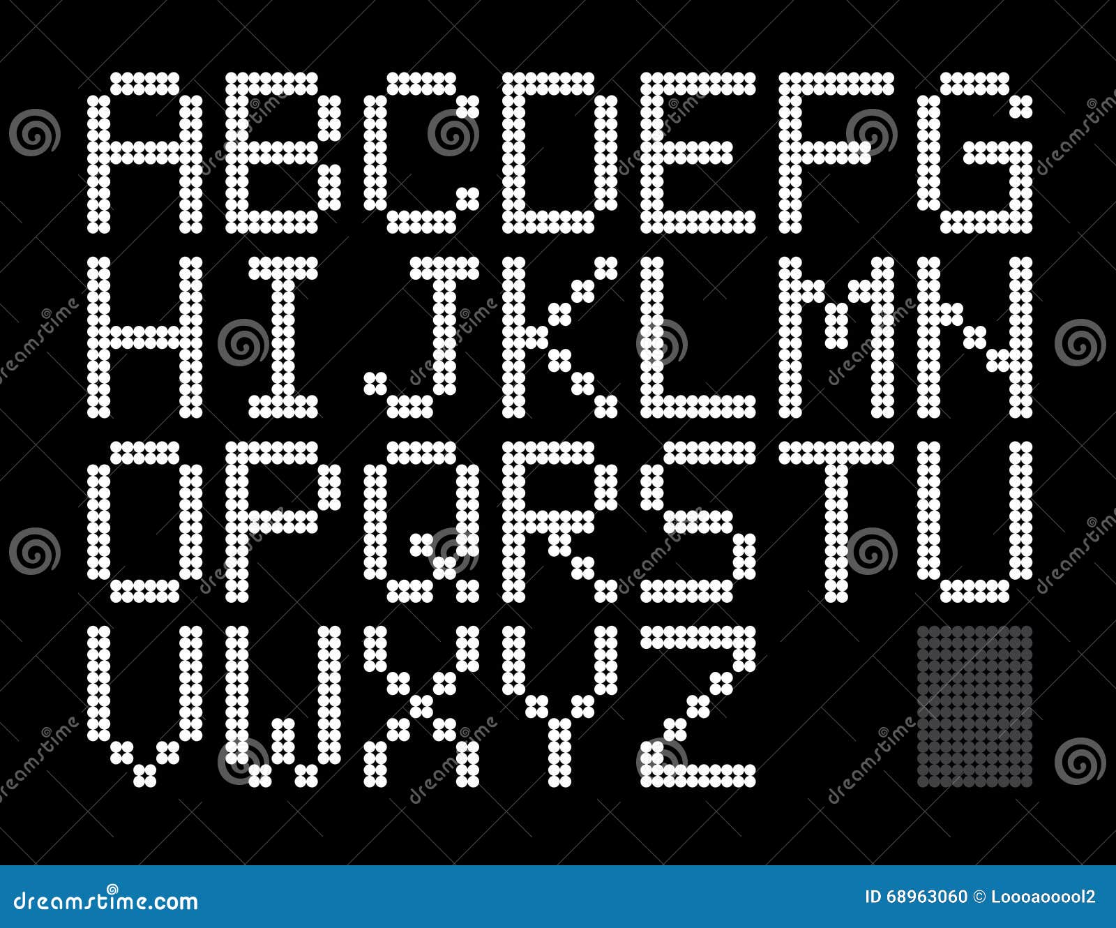 Digital Pixel Font Design. Alphabet Font Set. Vector Stock. Stock ...