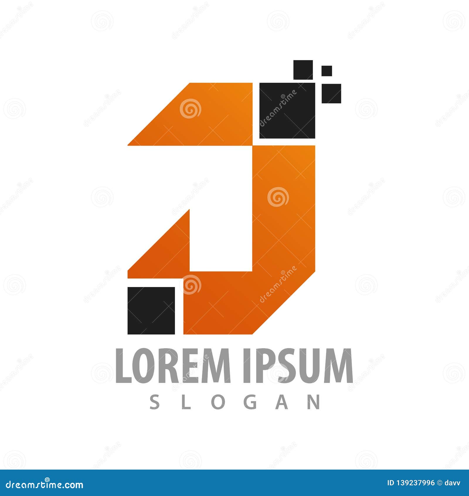 Digital Pixel Initial Letter J Logo Concept Design. Symbol Graphic ...