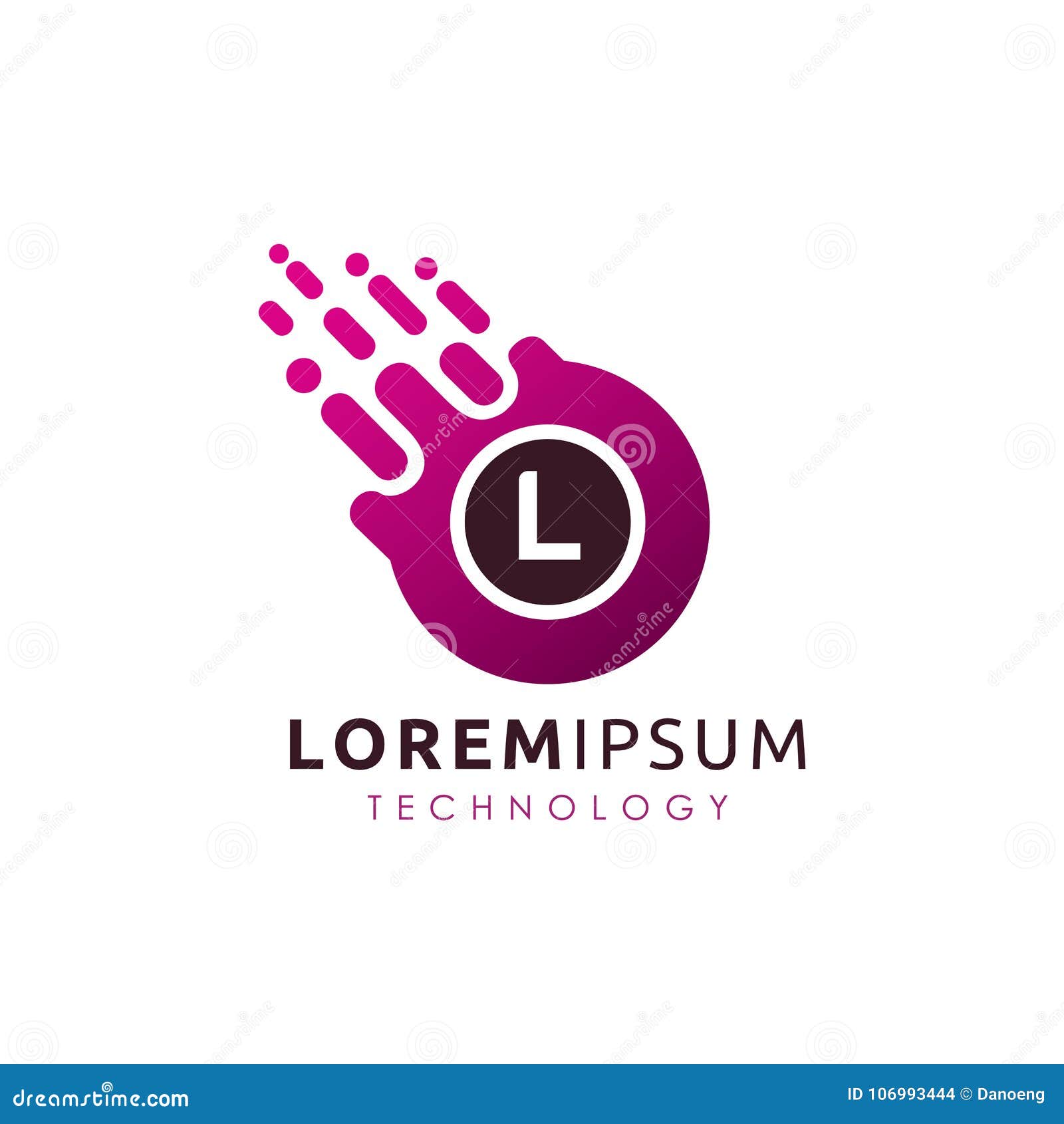 Digital Data Letter L Logo Vector. Stock Illustration - Illustration of ...