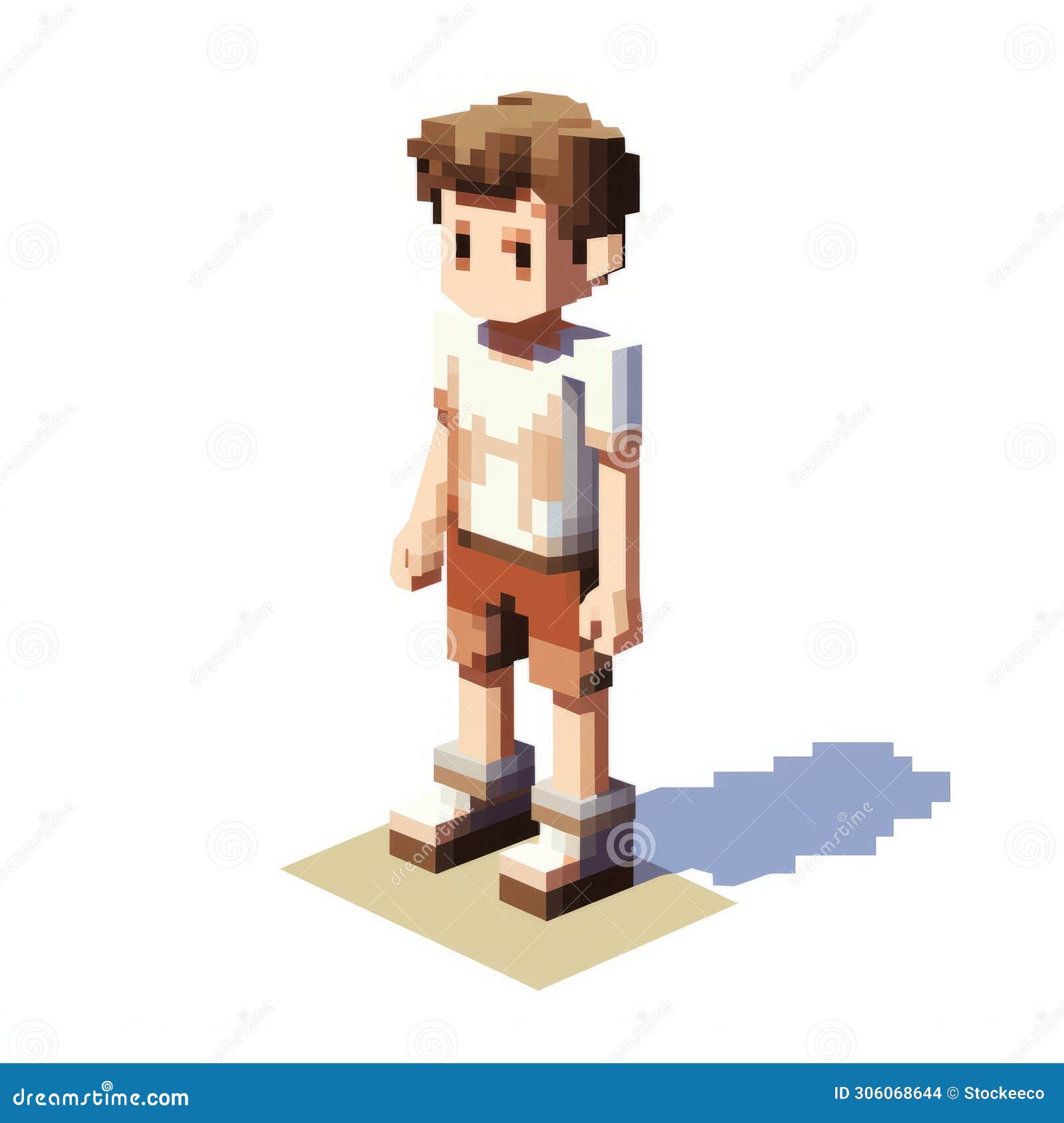 Pixel Art Portrait of Young Man 2d Game Style with Realistic Lighting ...