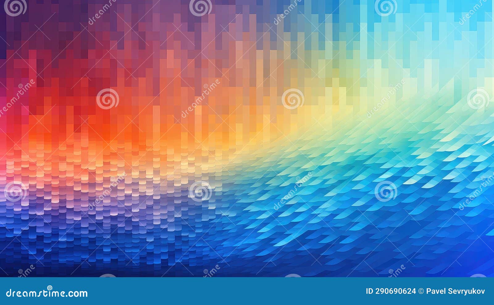 Digital Pixel Spectrum Waves Stock Illustration - Illustration of pixel ...