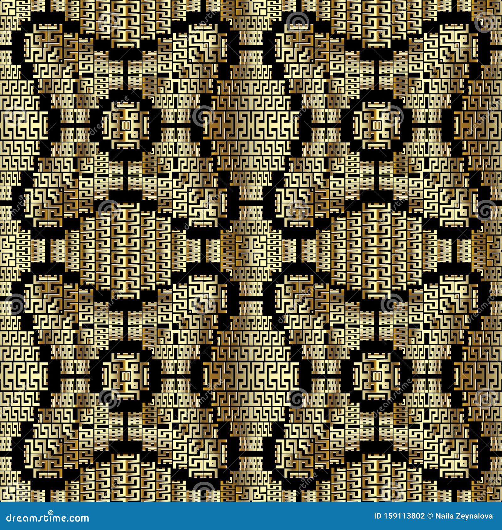 Digital Pixel Style 3d Greek Vector Seamless Pattern. Creative ...