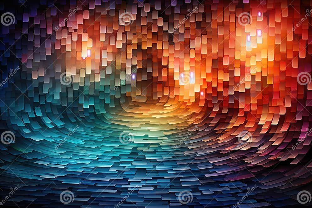 Digital Pixel Symphony Digital Mosaic of Pixels - Abstract Background ...