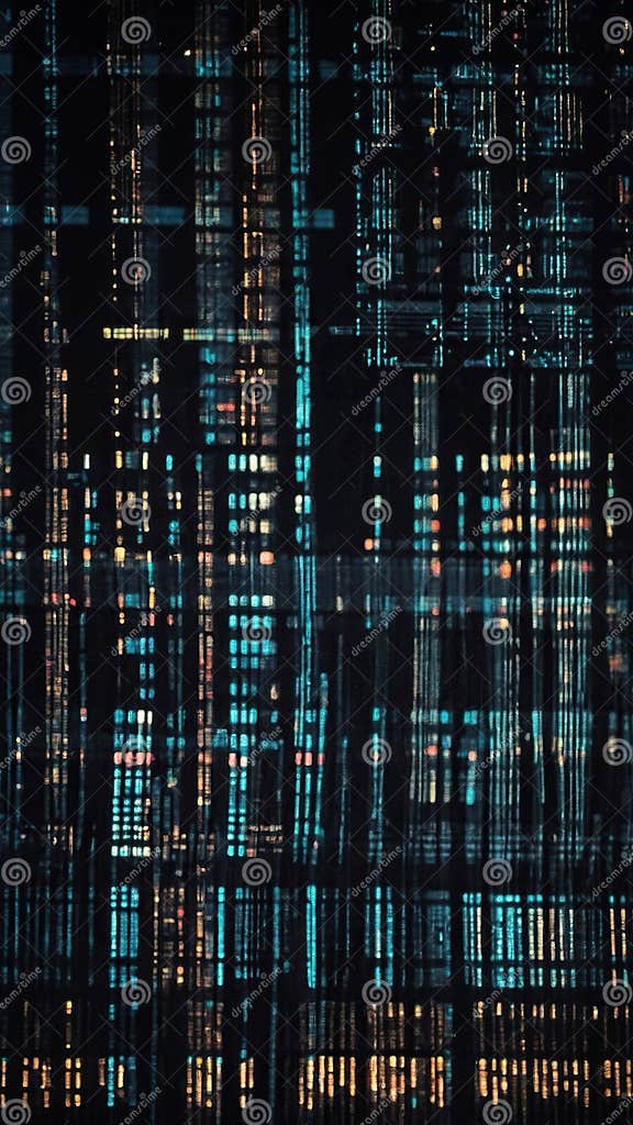 Digital Pixelated or Bit Patterns Symbolizing Data and Communication ...