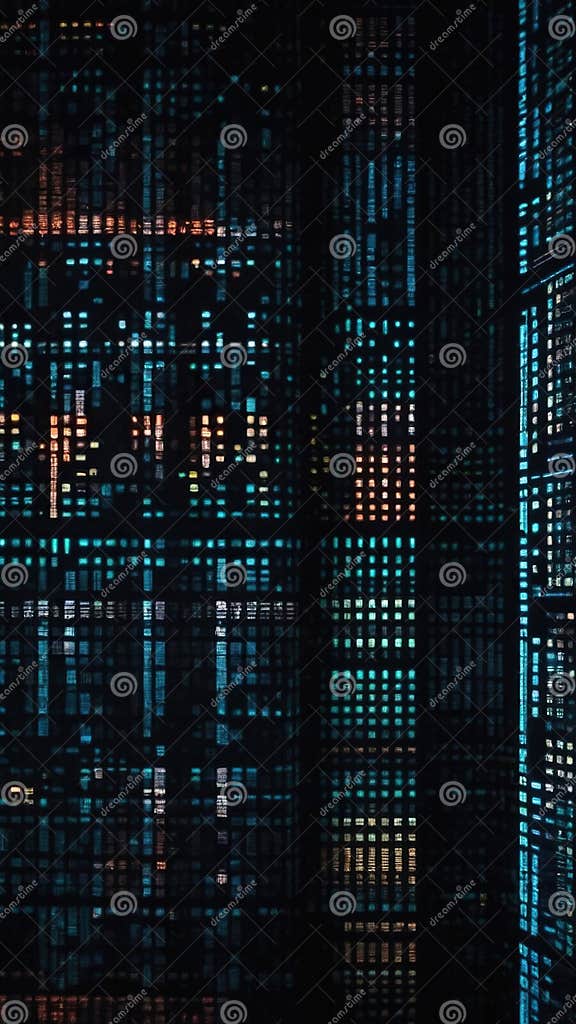 Digital Pixelated or Bit Patterns Symbolizing Data and Communication. Stock Image - Image of ...