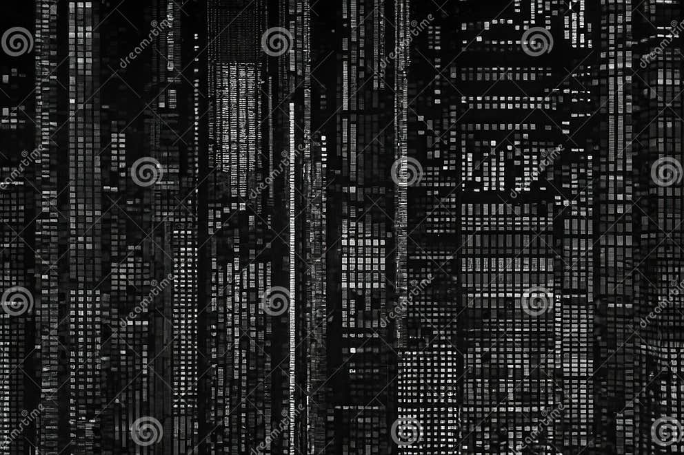 Digital Pixelated or Bit Patterns Symbolizing Data and Communication ...