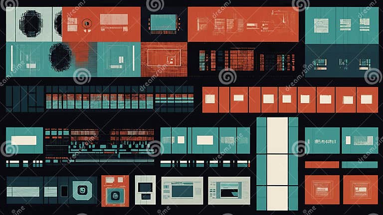 Digital Pixelated or Bit Patterns Symbolizing Data and Communication ...