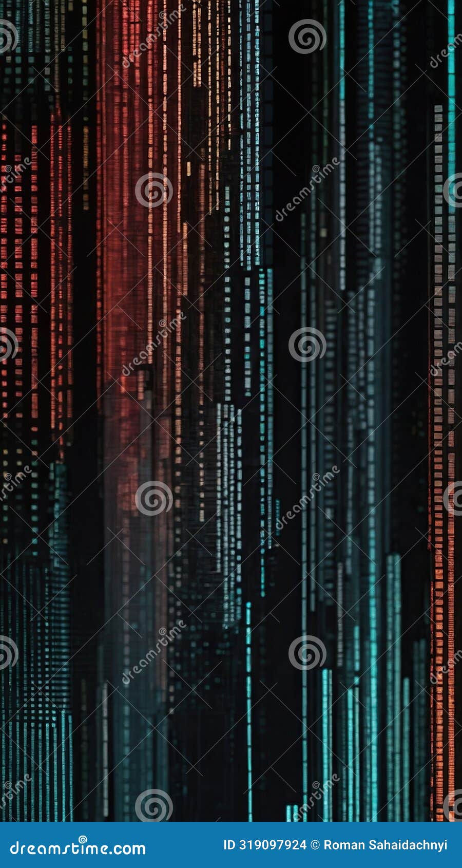 Digital Pixelated or Bit Patterns Symbolizing Data and Communication ...