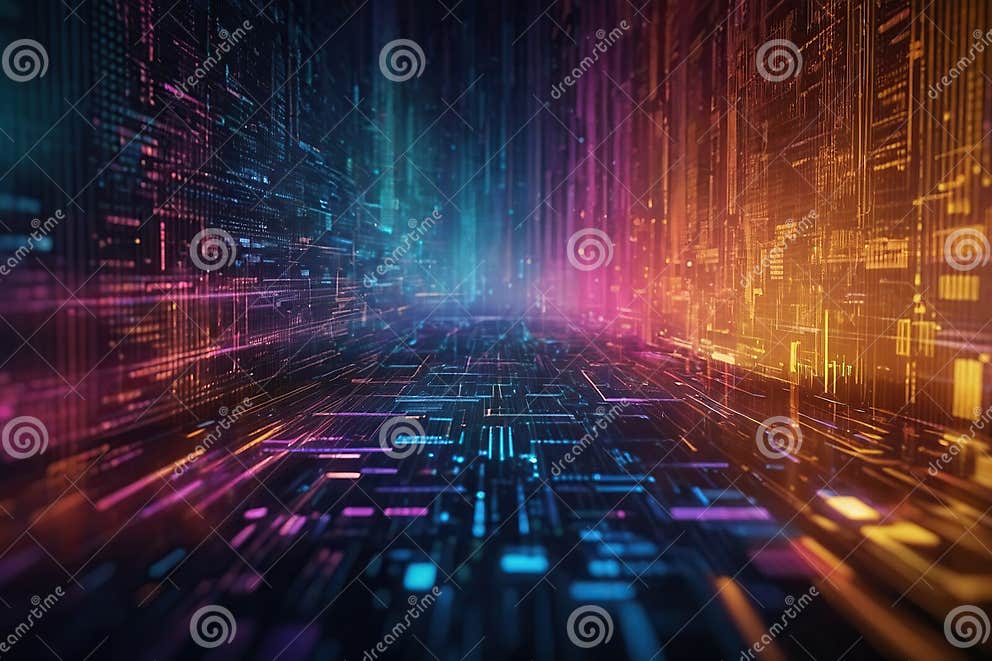 Digital Pixelated or Bit Patterns Symbolizing Data and Communication ...