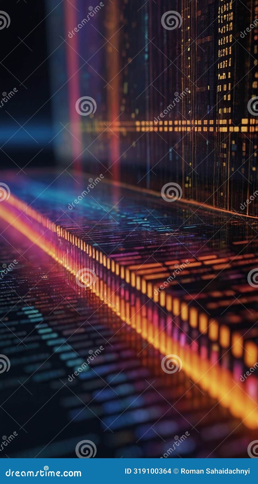 Digital Pixelated or Bit Patterns Symbolizing Data and Communication. Stock Illustration ...