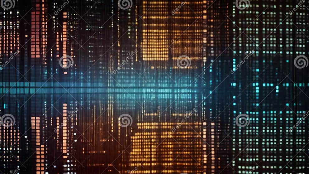 Digital Pixelated or Bit Patterns Symbolizing Data and Communication ...