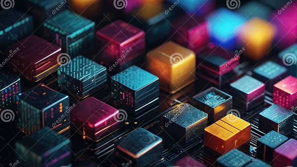 Digital Pixelated or Bit Patterns Symbolizing Data and Communication ...