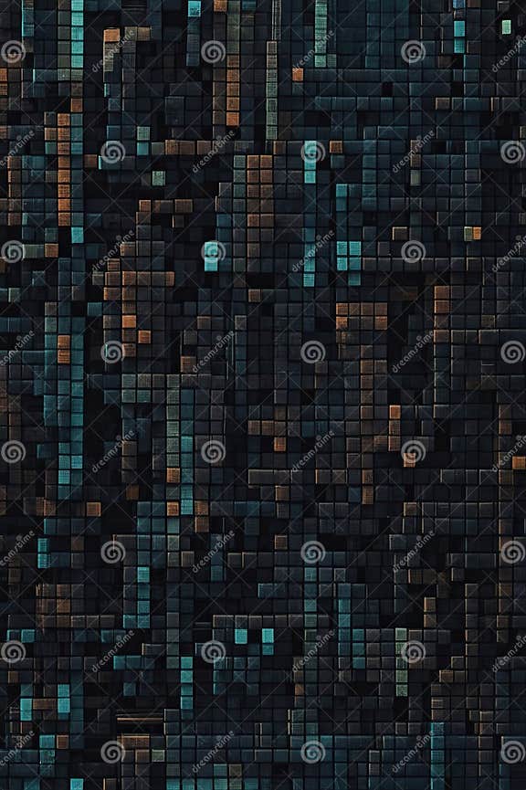 Digital Pixelated or Bit Patterns Symbolizing Data and Communication ...