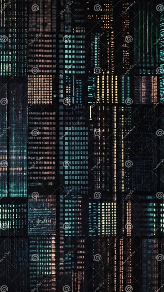 Digital Pixelated or Bit Patterns Symbolizing Data and Communication ...