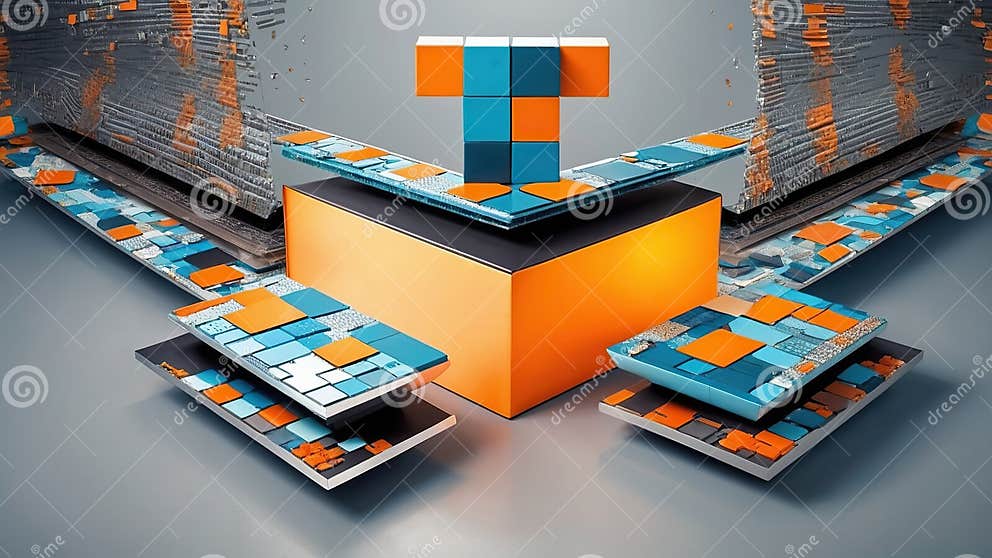 Digital Pixelated or Bit Patterns Symbolizing Data and Communication ...