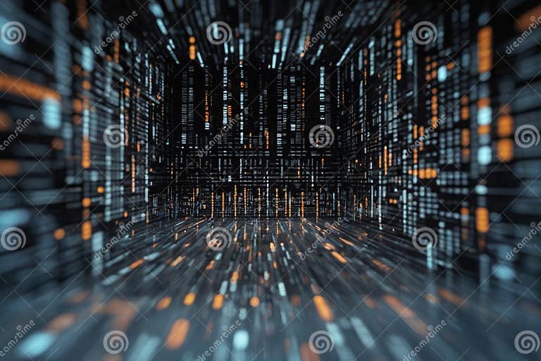 Digital Pixelated or Bit Patterns Symbolizing Data and Communication. Stock Illustration ...