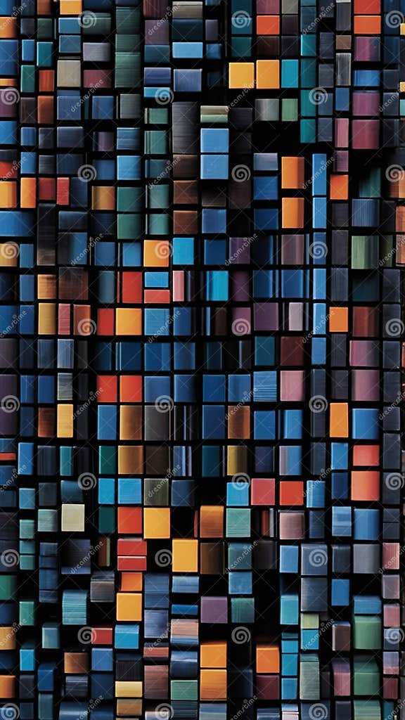 Digital Pixelated or Bit Patterns Symbolizing Data and Communication ...