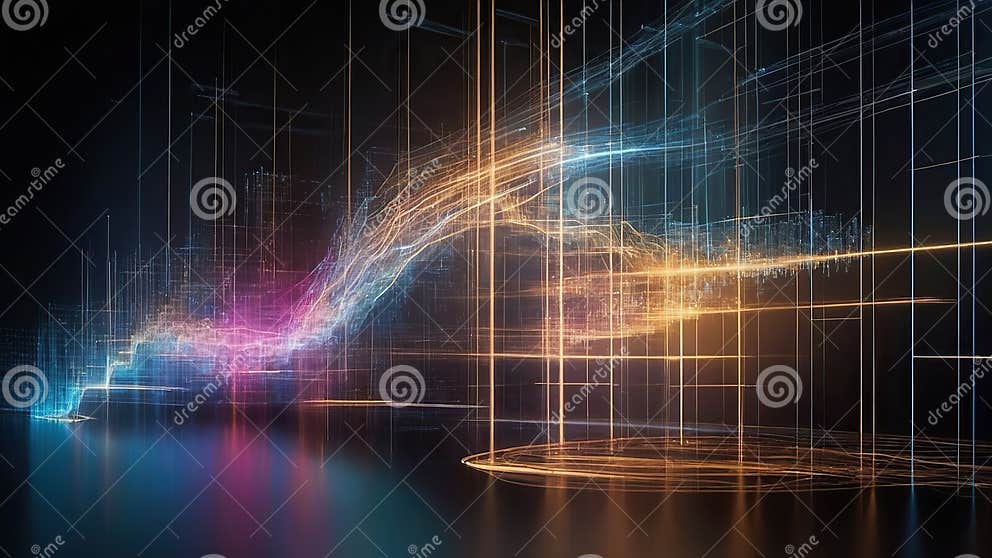 Digital Pixelated or Bit Patterns Symbolizing Data and Communication ...