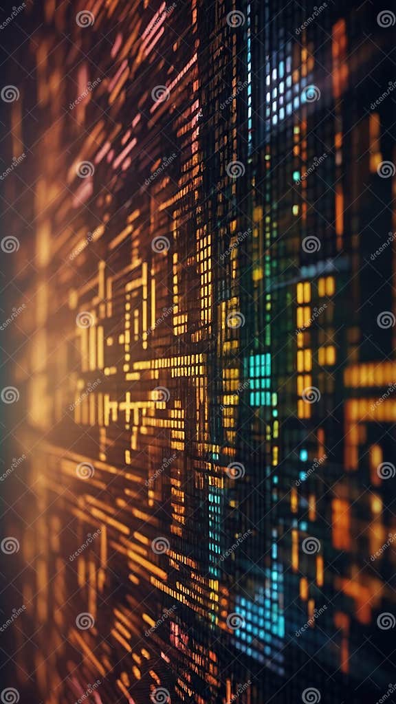 Digital Pixelated or Bit Patterns Symbolizing Data and Communication. Stock Image - Image of ...