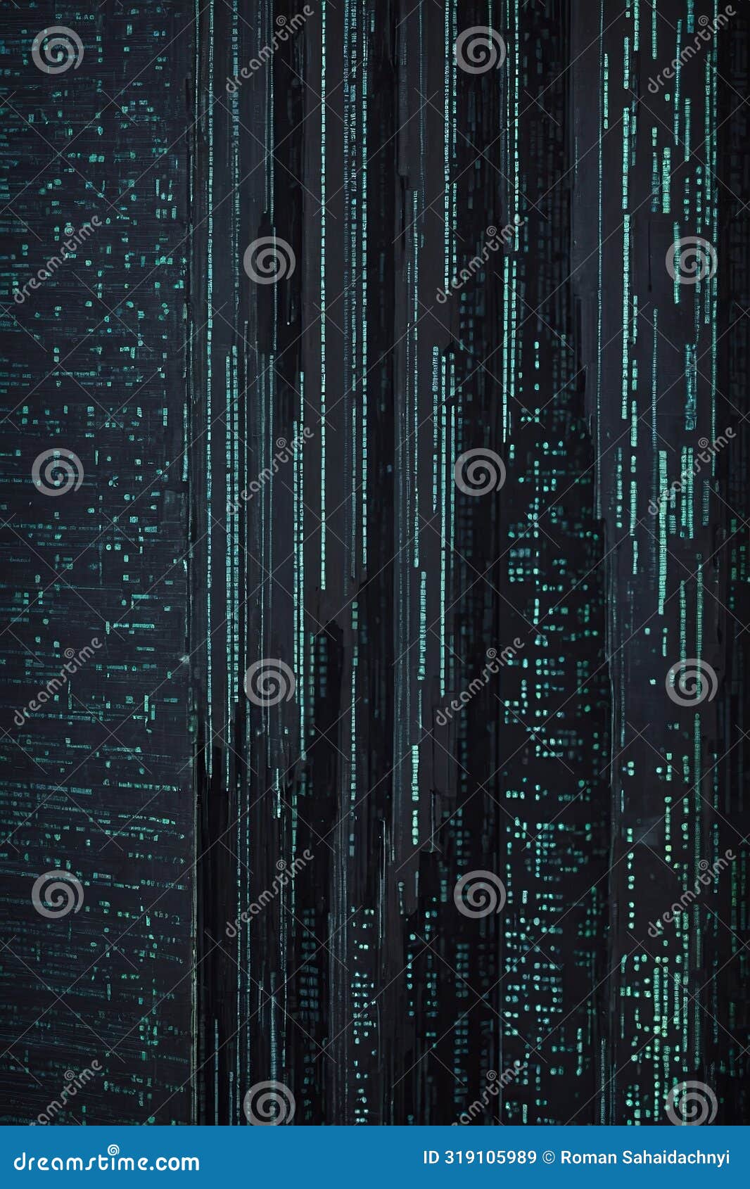 Digital Pixelated or Bit Patterns Symbolizing Data and Communication ...