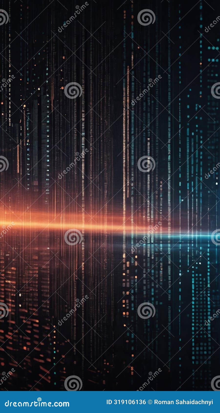 Digital Pixelated or Bit Patterns Symbolizing Data and Communication ...