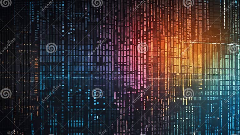 Digital Pixelated or Bit Patterns Symbolizing Data and Communication ...