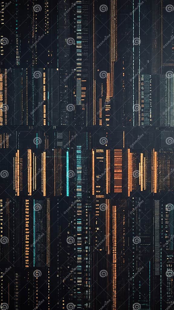 Digital Pixelated or Bit Patterns Symbolizing Data and Communication. Stock Photo - Image of ...