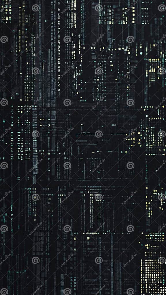 Digital Pixelated or Bit Patterns Symbolizing Data and Communication ...