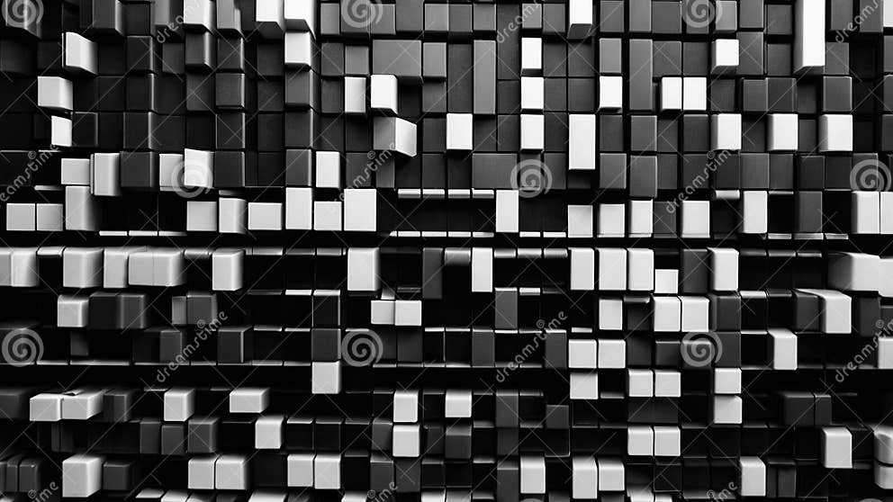 Digital Pixelated or Bit Patterns Symbolizing Data and Communication ...