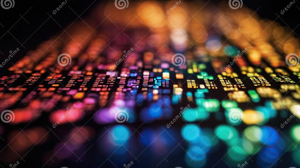 Digital Pixelated or Bit Patterns Symbolizing Data and Communication. Stock Illustration ...