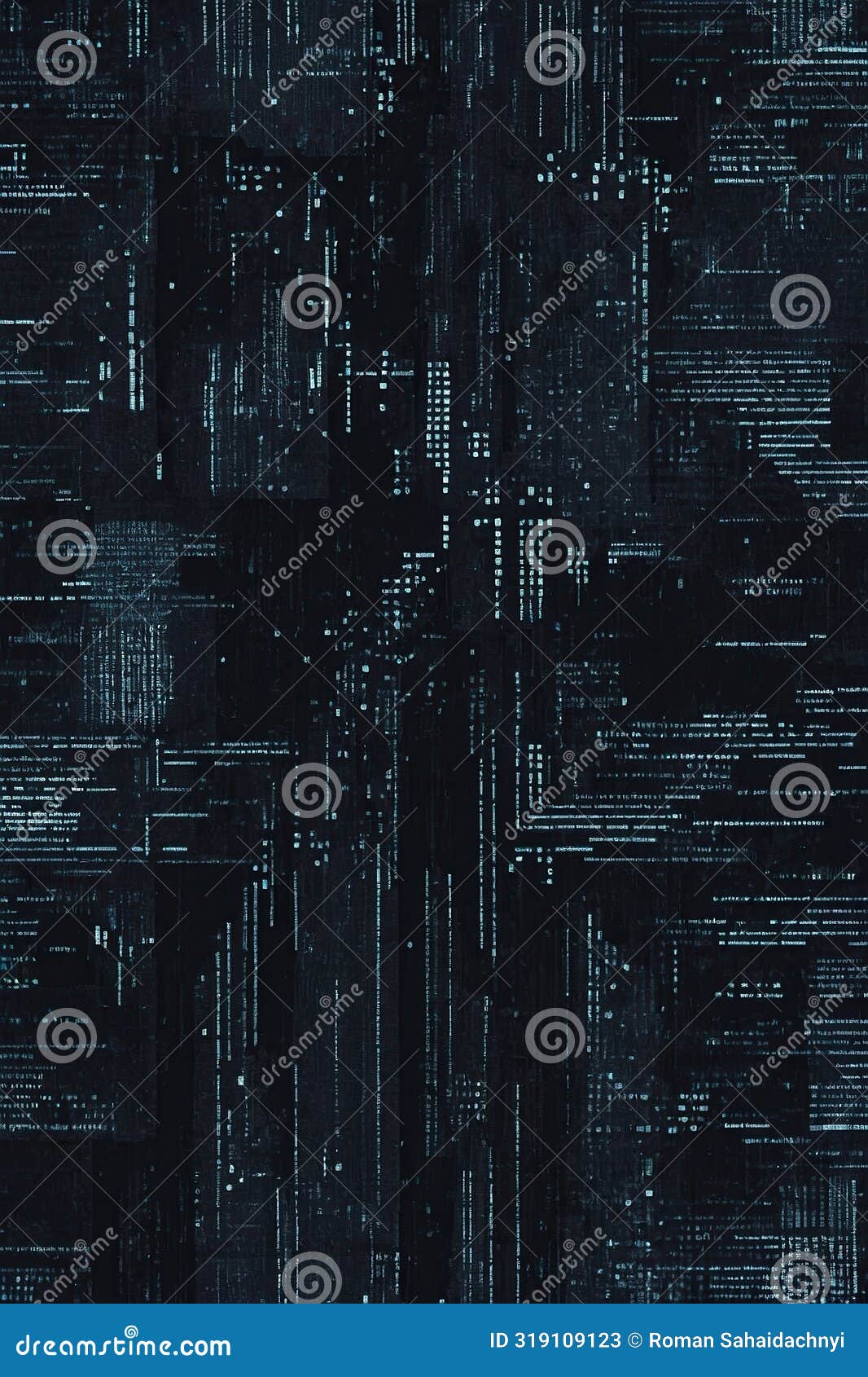 Digital Pixelated or Bit Patterns Symbolizing Data and Communication. Stock Image - Image of ...