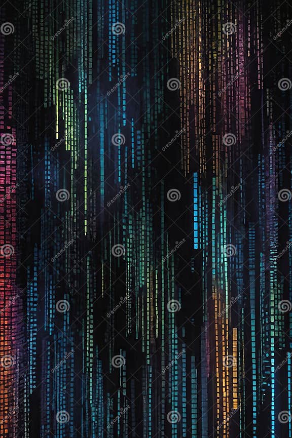 Digital Pixelated or Bit Patterns Symbolizing Data and Communication. Stock Image - Image of ...