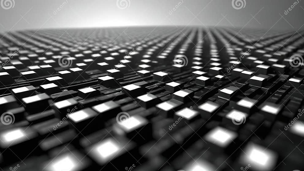 Digital Pixelated or Bit Patterns Symbolizing Data and Communication. Stock Illustration ...