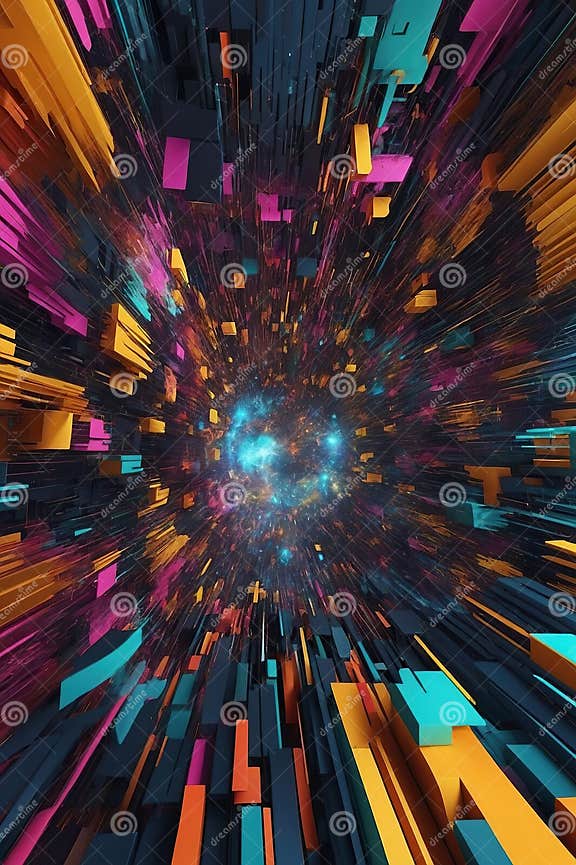 Digital Pixelated or Bit Patterns Symbolizing Data and Communication ...