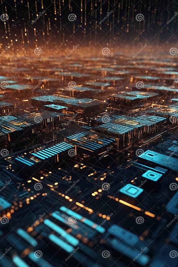 Digital Pixelated or Bit Patterns Symbolizing Data and Communication. Stock Image - Image of ...