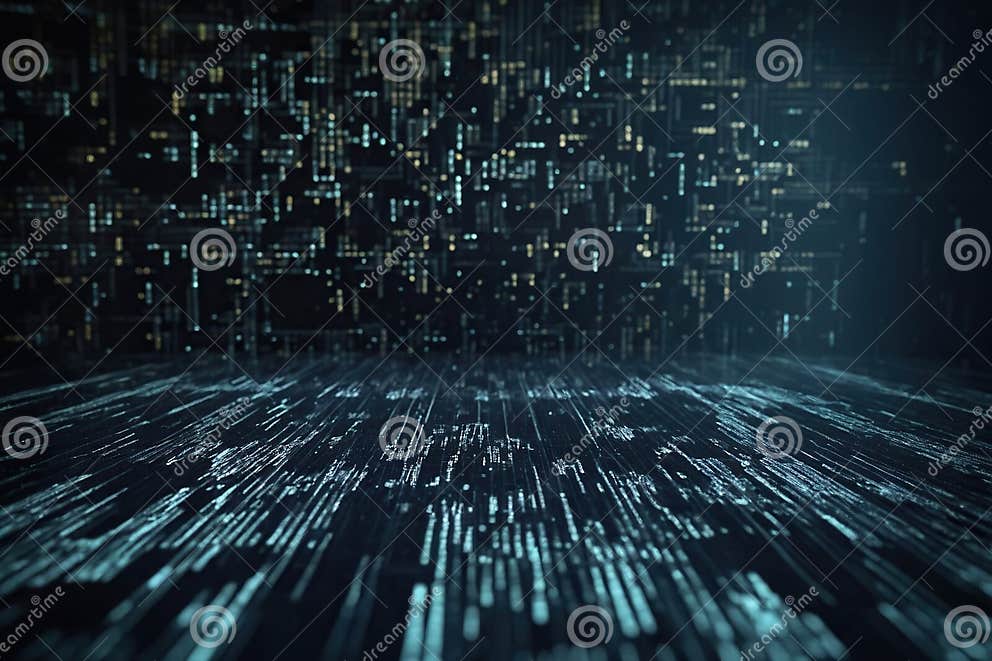 Digital Pixelated or Bit Patterns Symbolizing Data and Communication. Stock Illustration ...